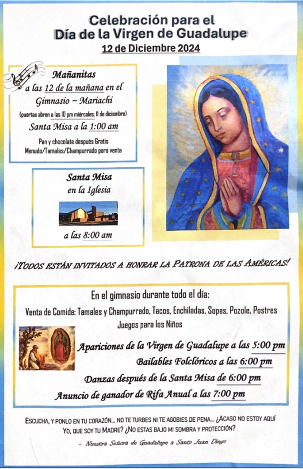 Celebración a la Virgen de Guadalupe – Saint Joseph Church